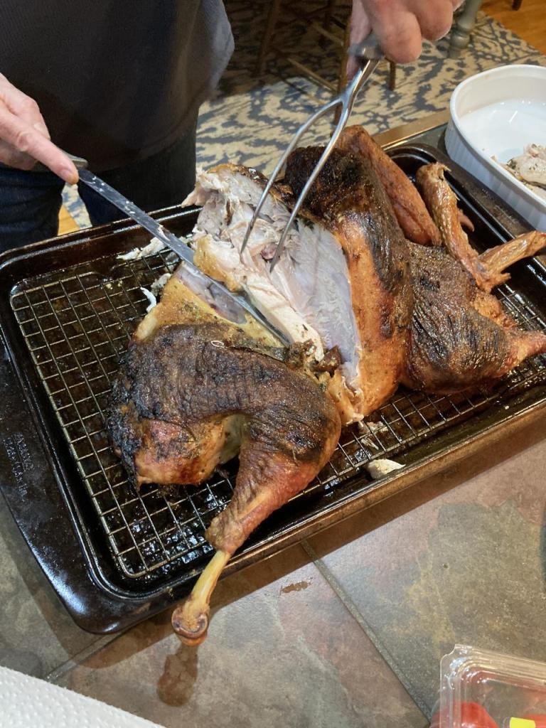 Dry brined Spatchcocked and Roasted Turkey - Our Family Recipes